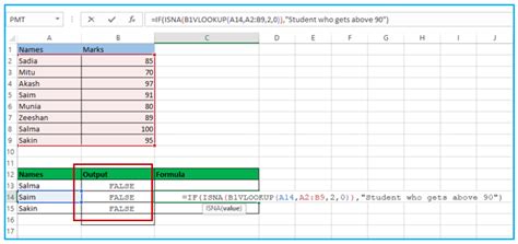 Isna Function In Excel