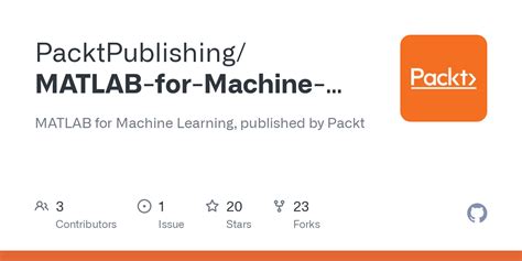 GitHub PacktPublishing MATLAB For Machine Learning MATLAB For Machine Learning Published By