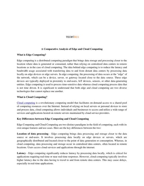 PPT A Comparative Analysis Of Edge And Cloud Computing PowerPoint Presentation ID