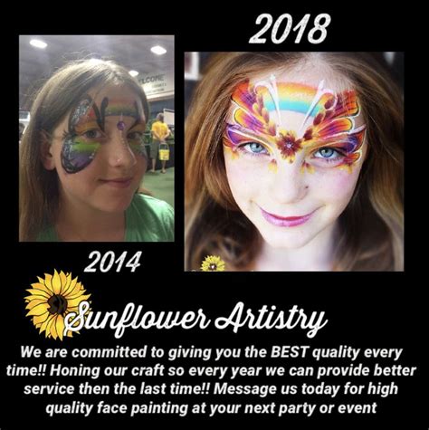 Face Paint Progress Lea Holman Sunflower Artistry