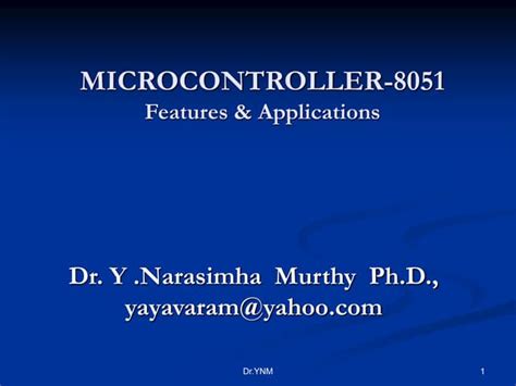 Microcontroller 8051 Ppt