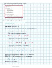 Master Linear Systems Row Reduction Gaussian Elimination Course Hero