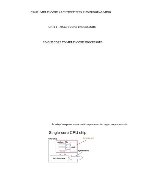 Multicore Architecture Pdf Multi Core Processor Central Processing Unit