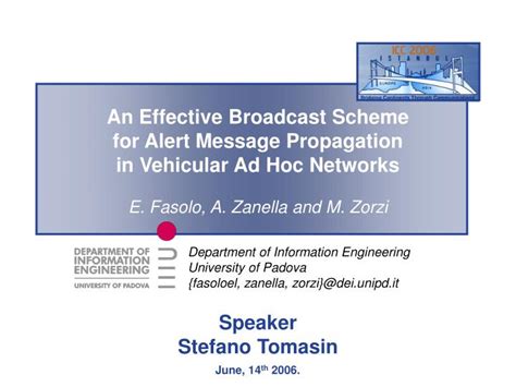 ppt an effective broadcast scheme for alert message propagation in
