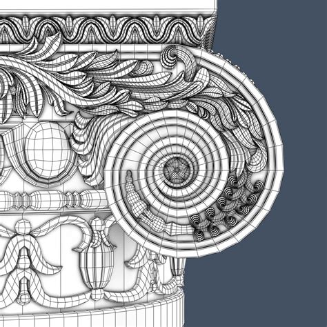 Ionic Column 3d Model 25 Obj Free3d