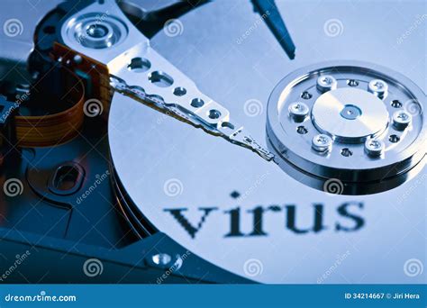 Hard Disk Virus Stock Image Image Of Attack Database 34214667
