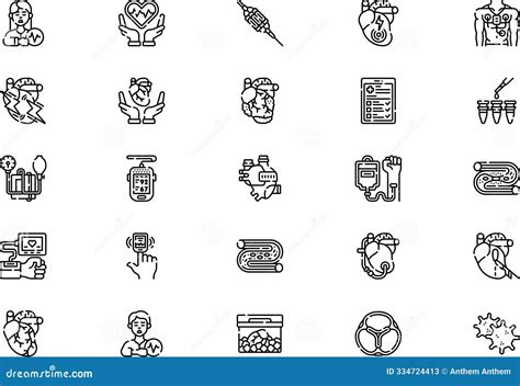 cardiology icons collection is a vector illustration with editable