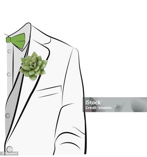 신랑의 웨딩 부토니에와 실루엣 흰색 배경에 고립 된 얼굴없이 웨딩 정장 신랑 그림 공간을 복사합니다 0명에 대한 스톡 사진 및 기타 이미지 Istock