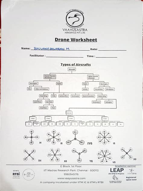 Drone Worksheet Pdf