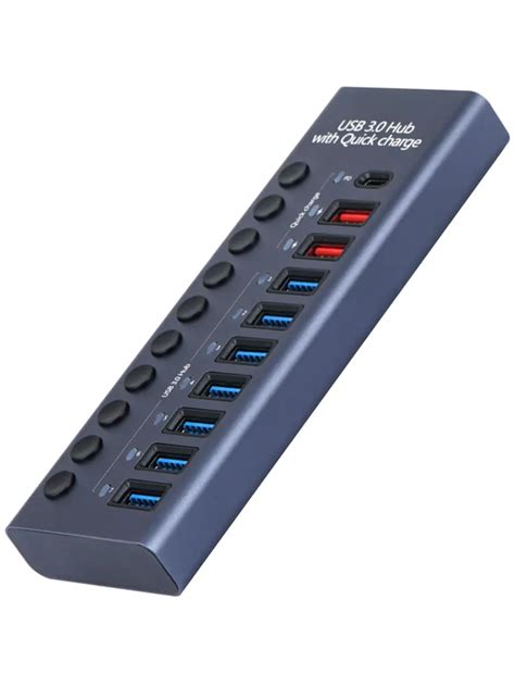 Usb 30 허브 소켓 스위치 멀티 탭 멀티 포트 도킹 스테이션 충전기 멀티 전원 공급 장치 멀티 컨택트 10 포트