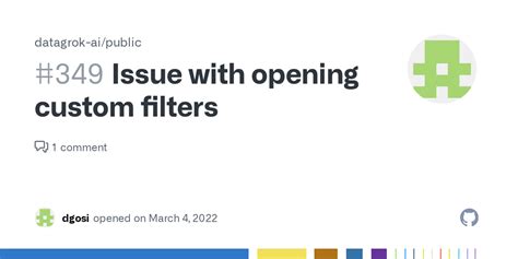 Issue With Opening Custom Filters · Issue 349 · Datagrok Aipublic