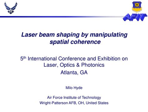 pdf laser beam shaping by manipulating spatial coherence