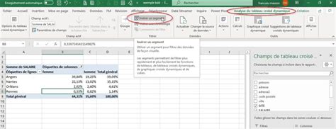 Comment Réaliser Des Tableaux Croisés Dynamiques Et Segmentations Sur Excel Masson François