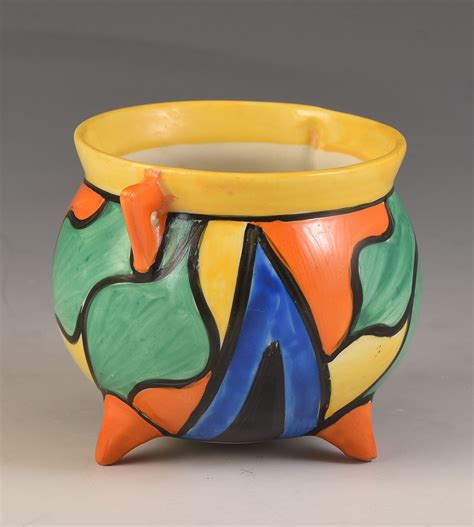 Clarice Cliff Double V Cauldron C 1929