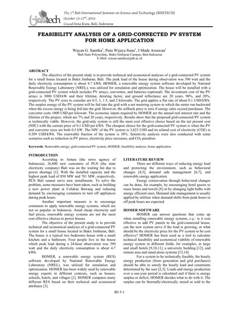 Pdf Feasibility Analysis Of A Grid Connected Pv System For Home
