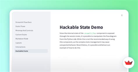 hackable state demo streamlit flow
