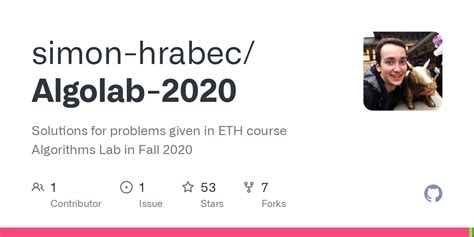 GitHub Simon Hrabec Algolab 2020 Solutions For Problems Given In ETH Course Algorithms Lab In