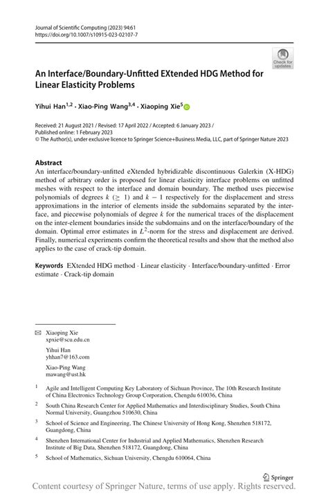An Interfaceboundary Unfitted Extended Hdg Method For Linear