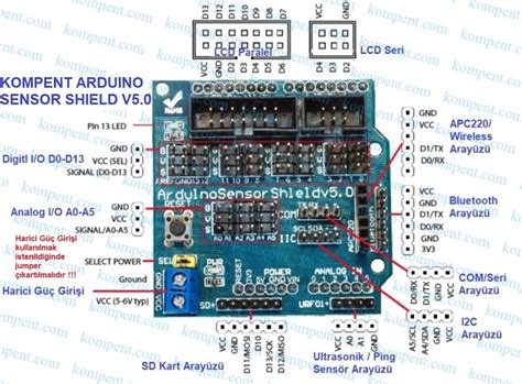 Yeni Versiyon Arduino Sensor Shield V5 0