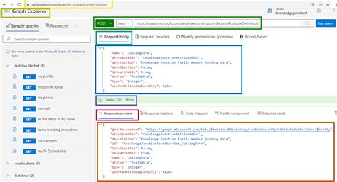 microsoft graph graph apis queries for attribute set and custom