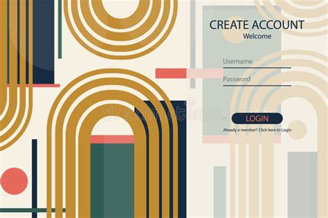 Account Sign Up And Password Page Login Ui Ux Design Concept