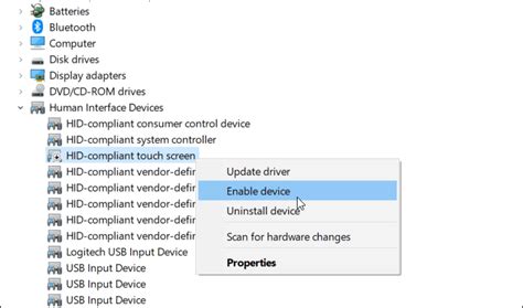 How To Disable The Touch Screen On A Device Running Windows 10