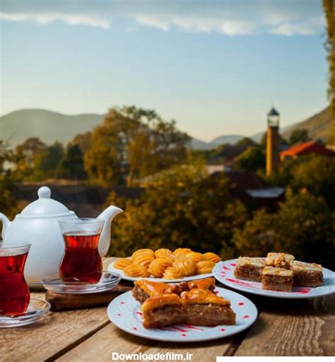 صبحانه عکس چای در طبیعت