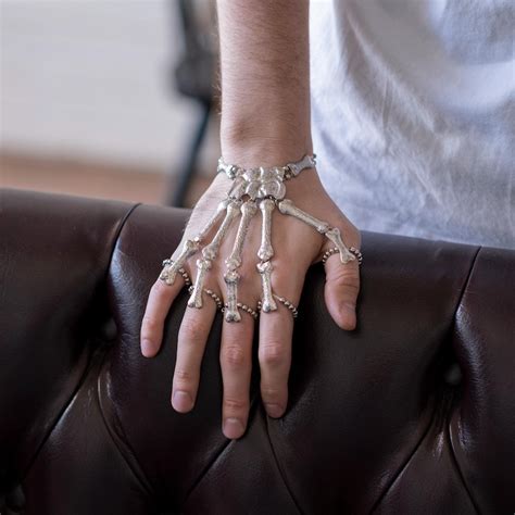 Skeleton Hand Bracelet Gothic Skeleton Jewelry Bone Hand Bracelet