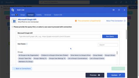 Connection Type Microsoft Graph Api Shortpoint Support