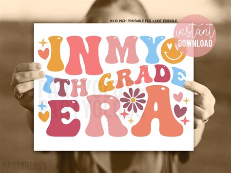 7th Grade First Day Of School Printable Sign 7th Grade Back To School