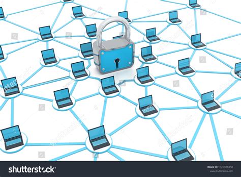 Secure Computer Network Internet Concept Network Stock Illustration