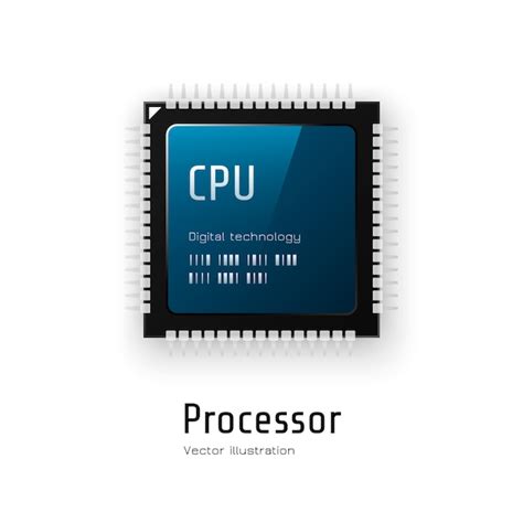 Premium Vector Cpu Microchip Processor