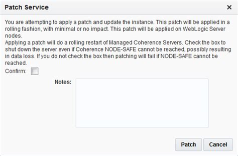 Applying And Rolling Back A Patch For An Oracle Java Cloud Service Instance