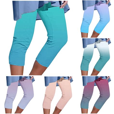Agwolf Capri Leggings For Women Summer Clothes Yoga Workout Lounge