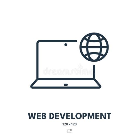 Web Development Icon Website Programming Coding Editable Stroke