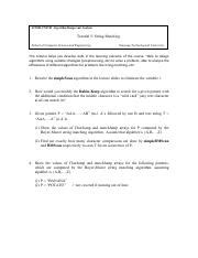 Week T StringMatching Pdf SC CX Algorithm Design And Analysis Tutorial String