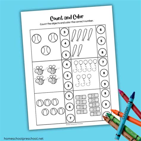 Letter B Counting Worksheets For Prebabeers