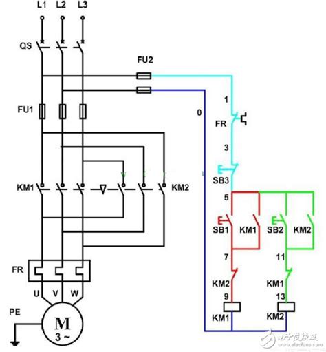 正反转电机电路图实物文秘苑图库