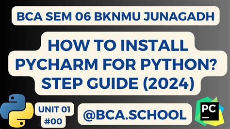 00 How To Install Pycharm For Python Step By Step Guide 2024 Bca