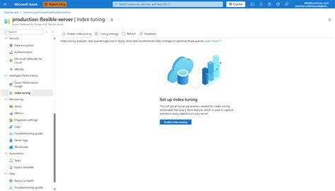 Configure Index Tuning Azure Database For Postgresql Microsoft Learn