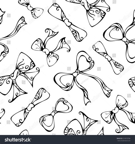 Vector Illustration Bow Texture Festive Handdrawn Stock Vector Royalty