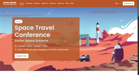 what are the default event website pages and sections pheedloop