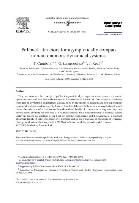 Pdf Pullback Attractors For Asymptotically Compact Non Autonomous