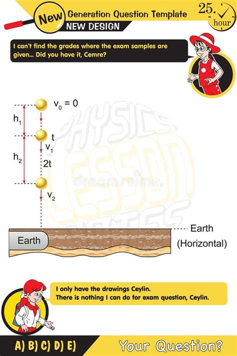 Physics Vector Illustration Of A Forces And Motion Shots Next Generation Problems Exam