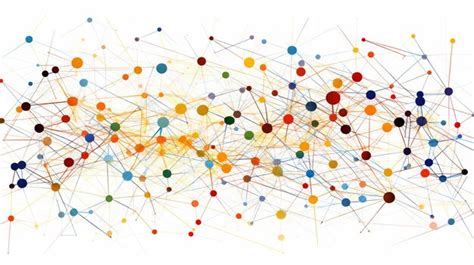 Photo Of Abstract Network Design Featuring Colorful Nodes And Connections Premium Ai Generated