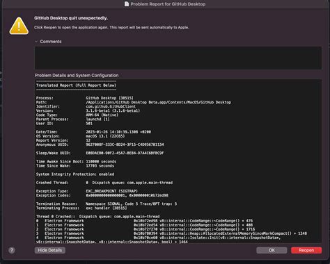 Github Desktop Beta Crushing On Apple Silicon Chip After Instaling The Latest · Issue 16011
