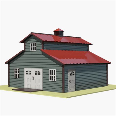 만화 헛간 3d 모델 9 3ds c4d dae dxf fbx obj wrl unknown free3d