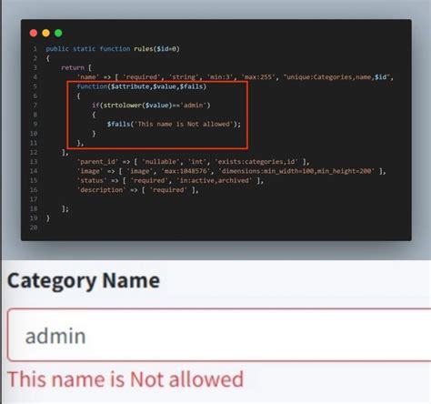 Mohamed Nasser On Linkedin Laraveltips Laravel Php Webdevelopment Validation Codingtips