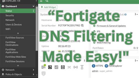 Step By Step Guide To Configuring Dns Filtering On Fortigate Youtube