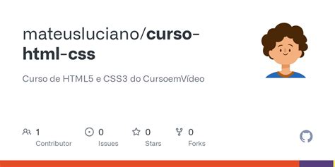 Github Mateuslucianocurso Html Css Curso De Html5 E Css3 Do